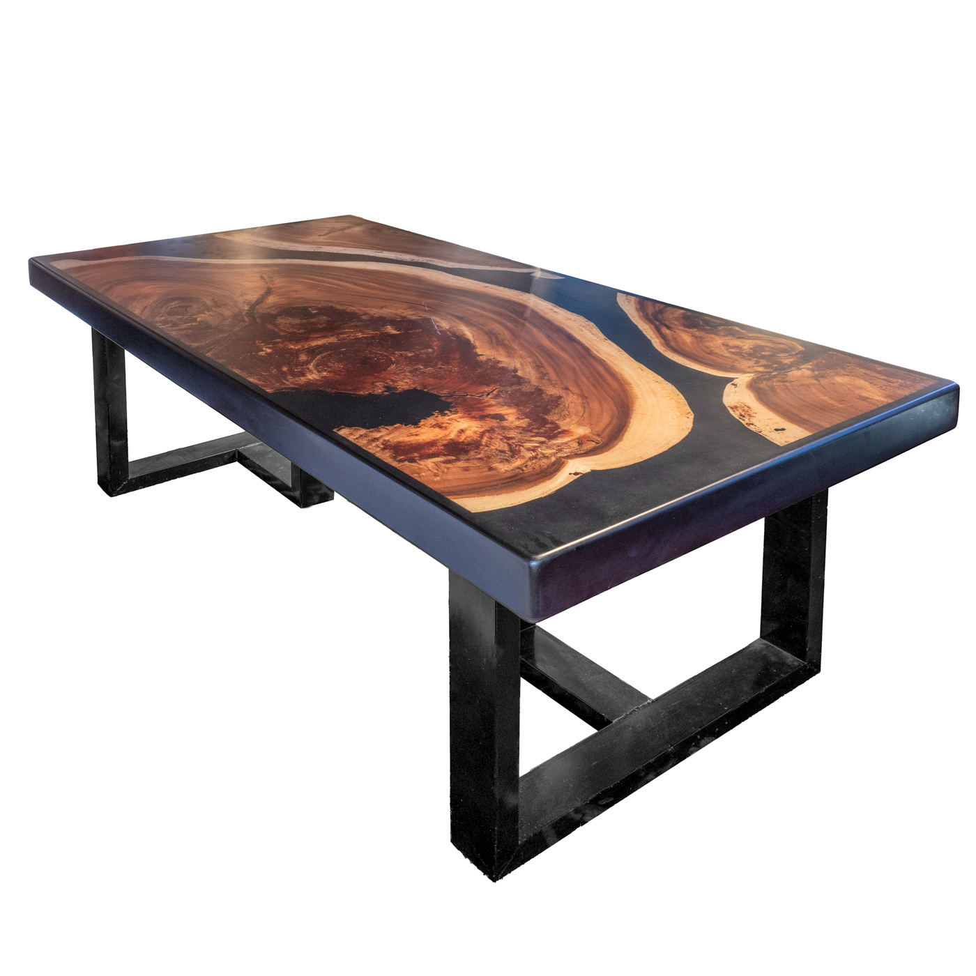 Hand-Crafted Resin & Wood Coffee Table | Resin, Wood Inlay | Apsara ...