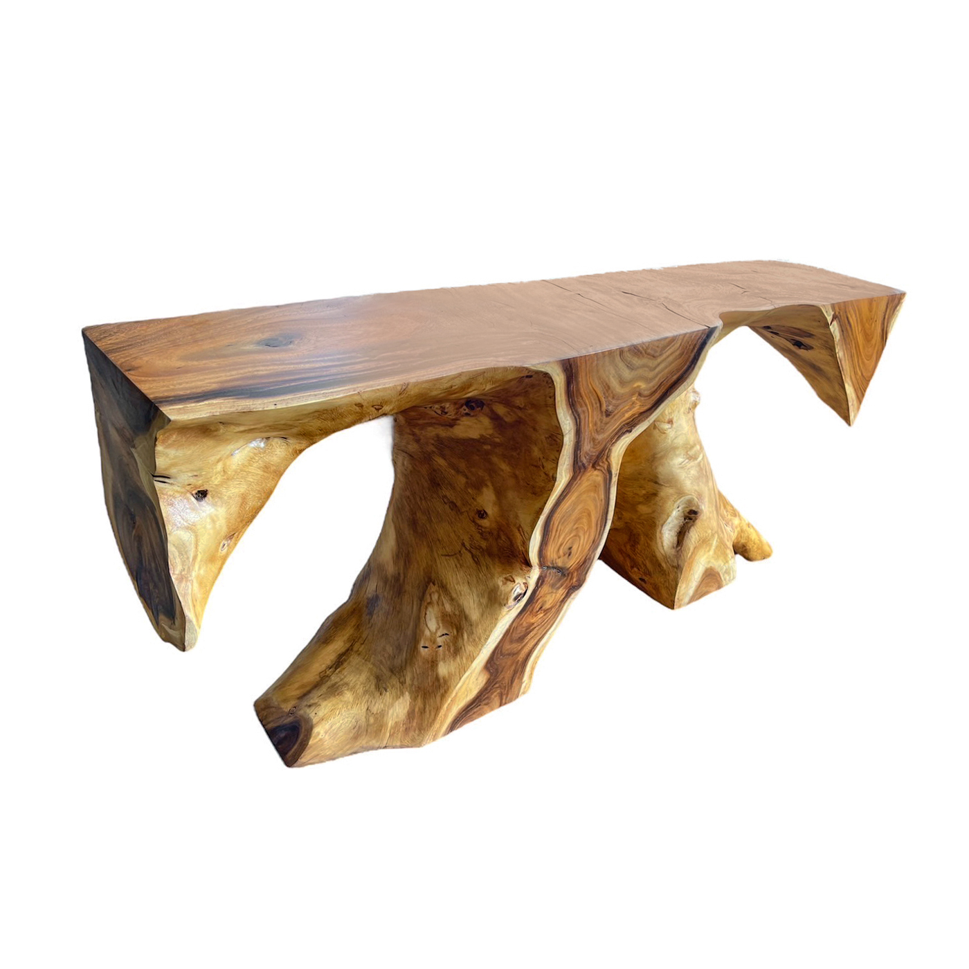Hand-Crafted Live Edge Wood Console | Live Edge | Apsara Gallery | New ...