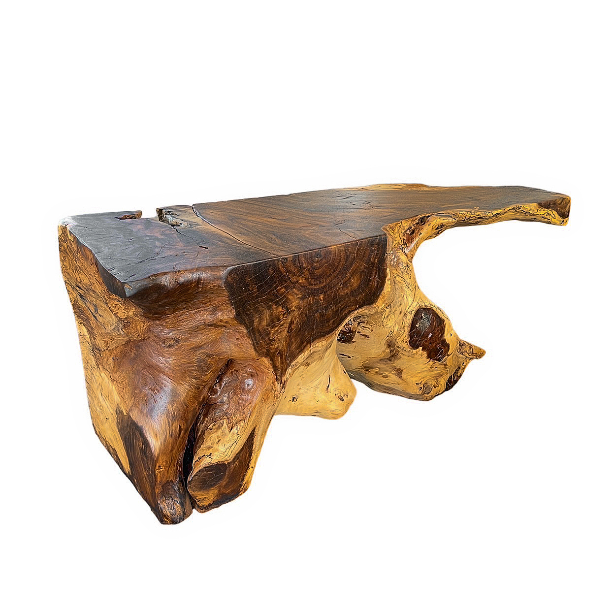 Hand-Crafted Live Edge Wood Console | Live Edge | Apsara Gallery | New ...